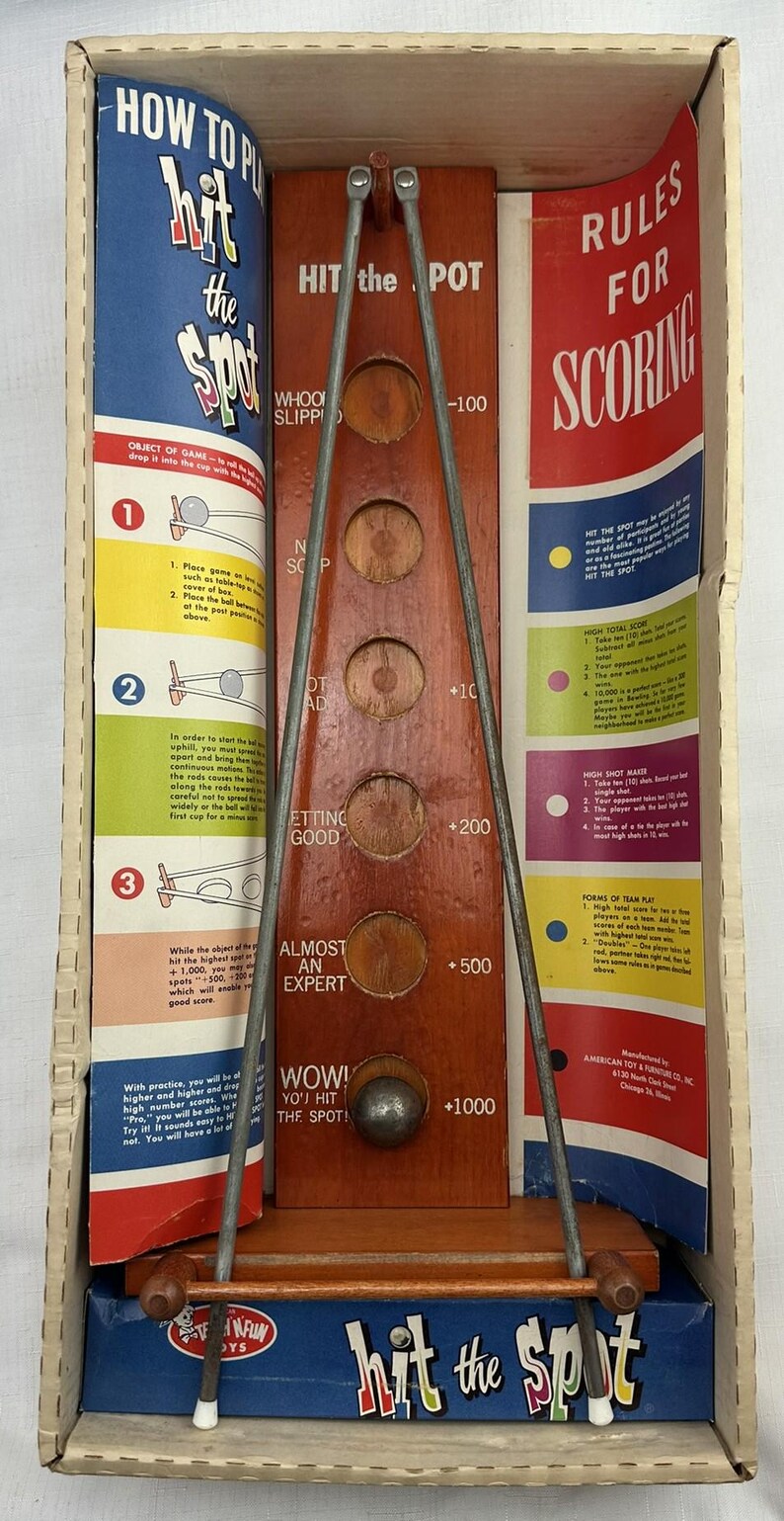 1968 Hit the Spot Game by ATF Toys Complete in Good Condition FREE ...