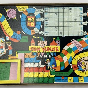 1950 Fun House Board Game by Warren Built Rite Complete in Great ...