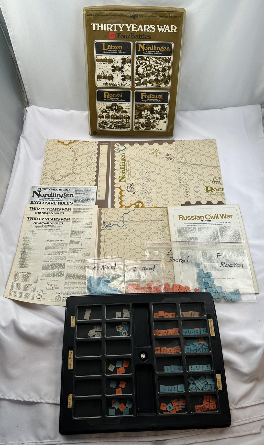 1976 Thirty Years War Game by SPI Compete in Great Condition FREE ...