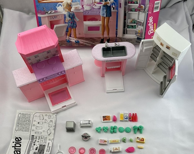 1996 Barbie Kitchen Playset Complete in Great Condition FREE SHIPPING ...