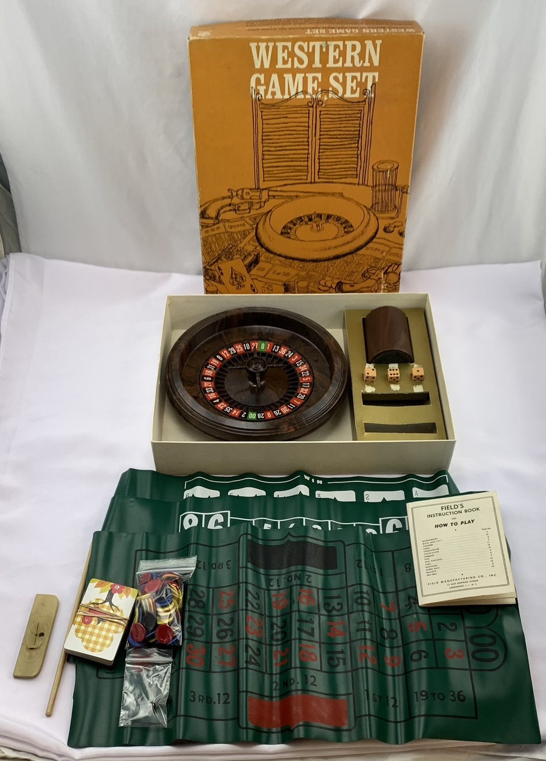 Vintage Western Game Set Casino Games Roulette Horse Race - Etsy