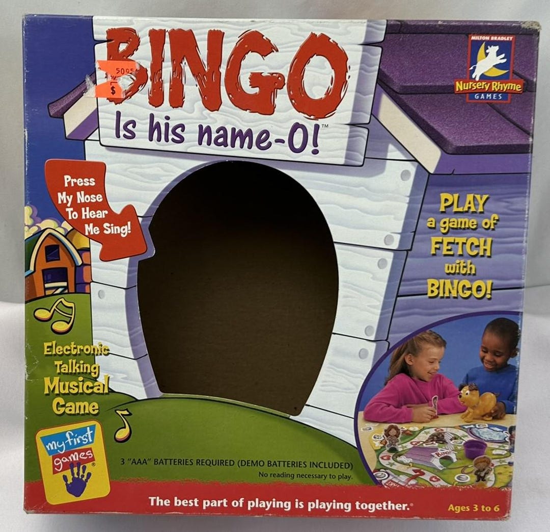 2002 Bingo is His Name O Game by Milton Bradley Complete in Great ...