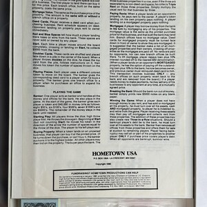 1986 Hometown USA Monopoly Game by Milco Complete in Great Condition ...