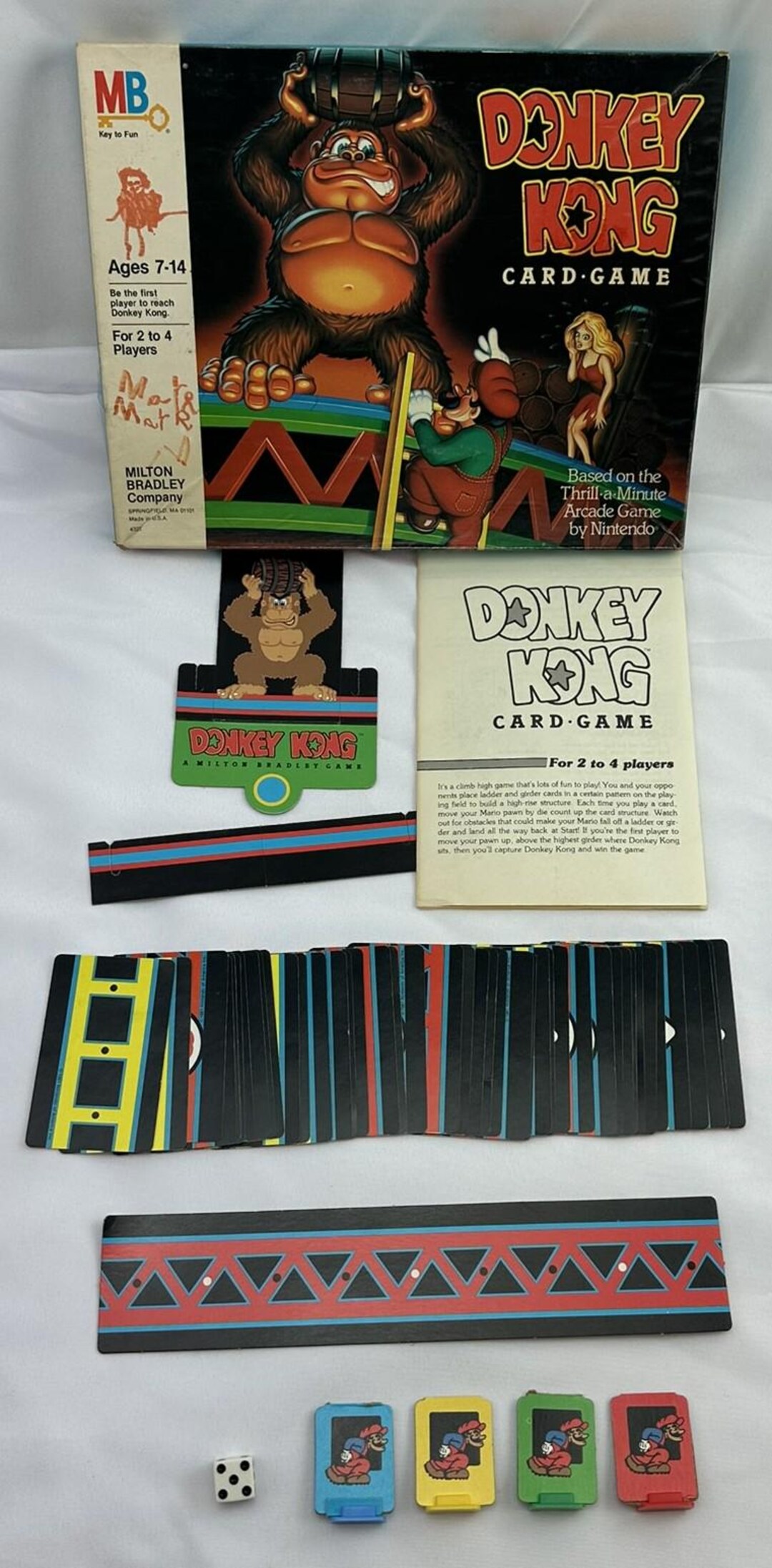 1983 Donkey Kong Card Game Milton Bradley Complete in Good Condition ...