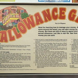 1979 Allowance Game by Milton Bradley Complete in Very Good Condition ...