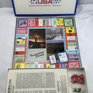 1986 Hometown USA Monopoly Game by Milco Complete in Great Condition ...