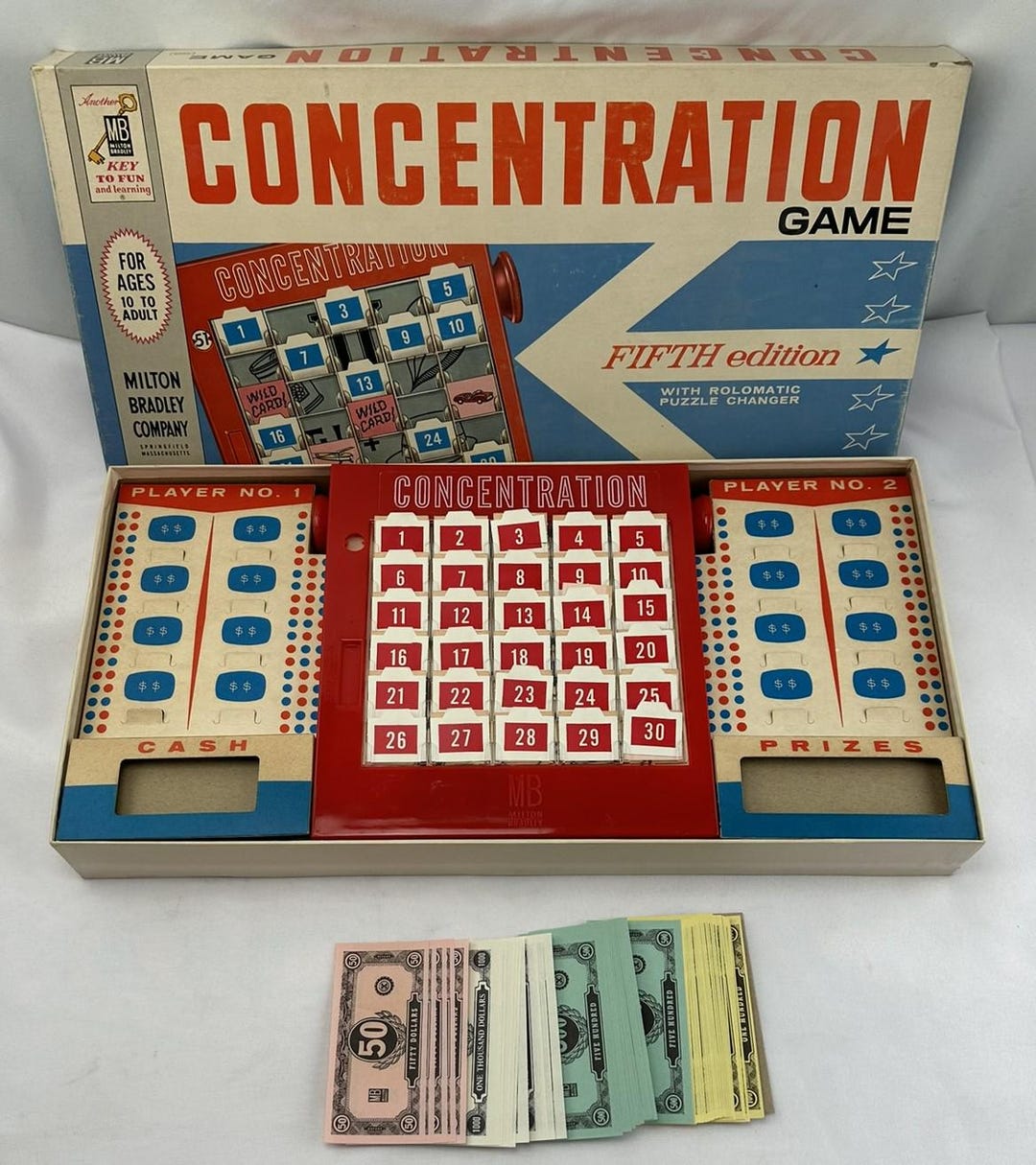 1963 Concentration Board Game 5th Ed Milton Bradley Complete Great ...