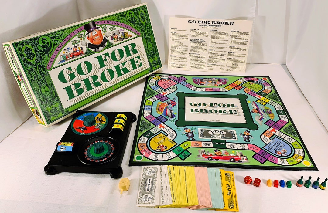1992 Go for Broke Board Game by Selchow & Righter Complete in Great ...