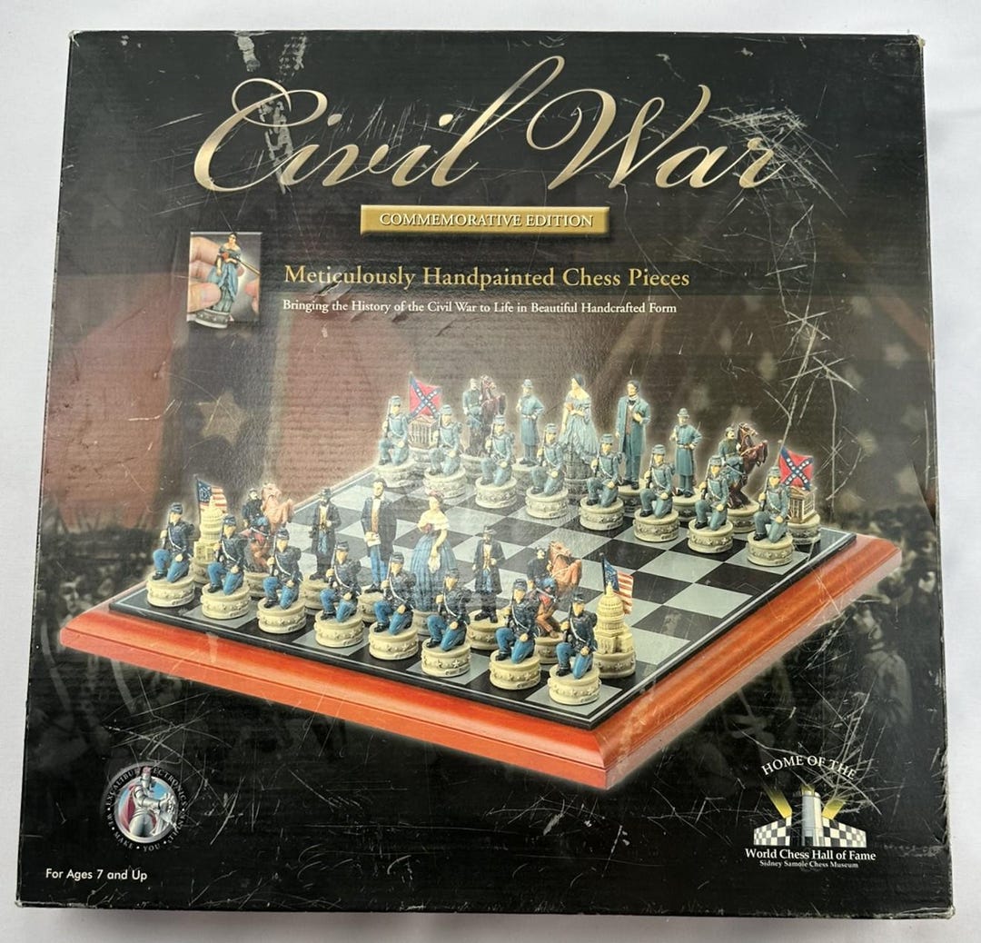 2002 Excalibur Civil War Chess Set Commemorative Edition Brand New FREE ...