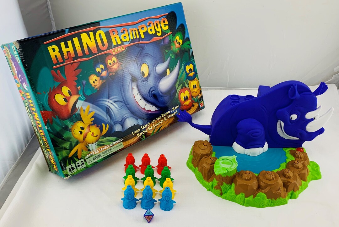 Rhino Rampage Game by Mattel Complete in Great Condition FREE - Etsy