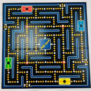 1982 Pac-man Board Game Milton Bradley Blue Complete Great Condition ...