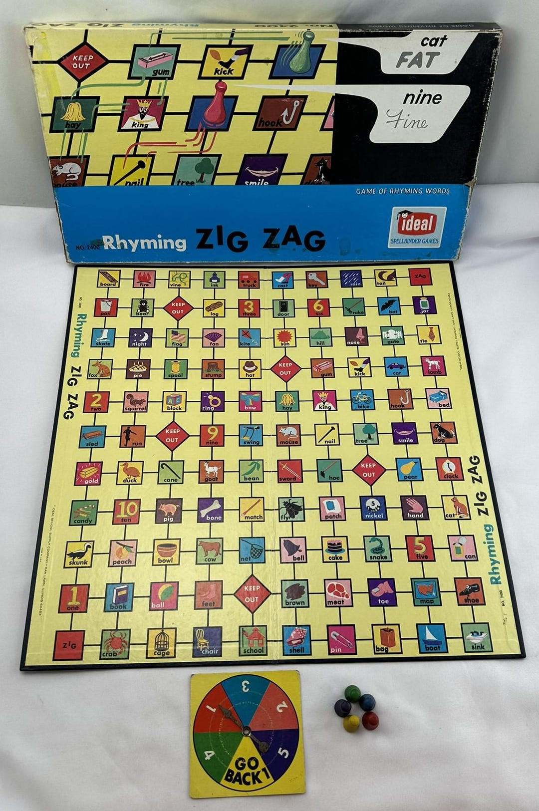 Rhyming Zig Zag Game by Ideal School Supply Company Complete in Good ...