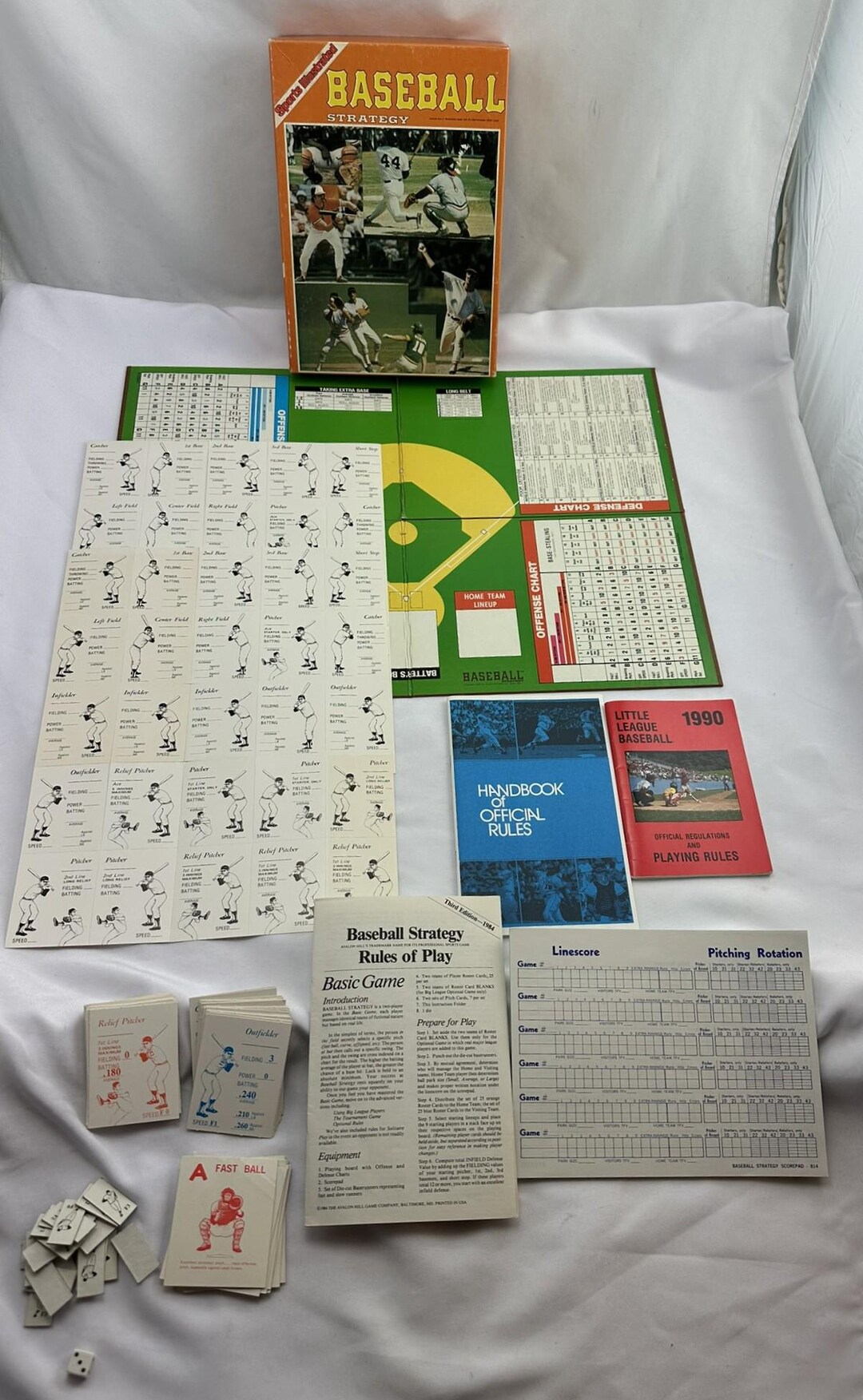 1980 Baseball Strategy Game by Avalon Hill Complete Partially Unpunched ...