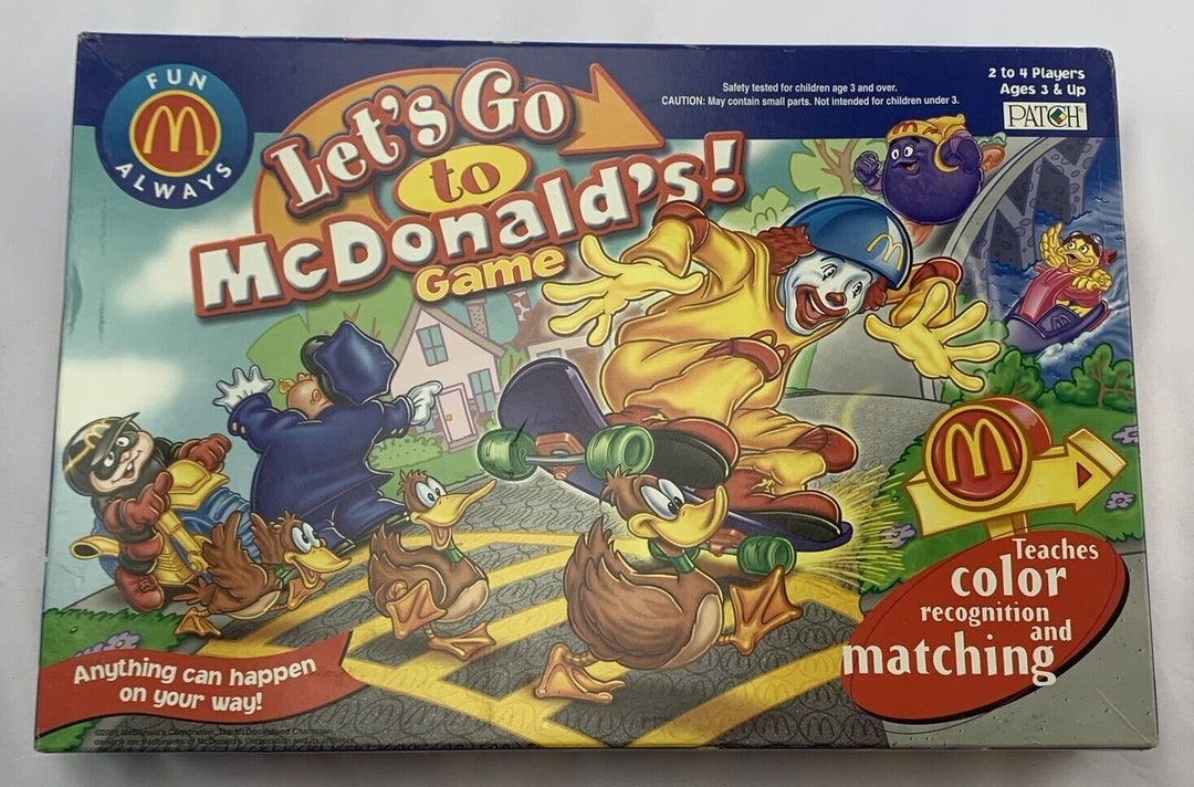 2001 Let's Go to Mcdonald's Board Game by Patch Brand New All Pieces ...