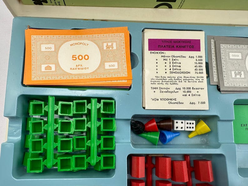 1961 Monopoly Game Greek Edition Travel by Aper Toys New Old Stock FREE ...