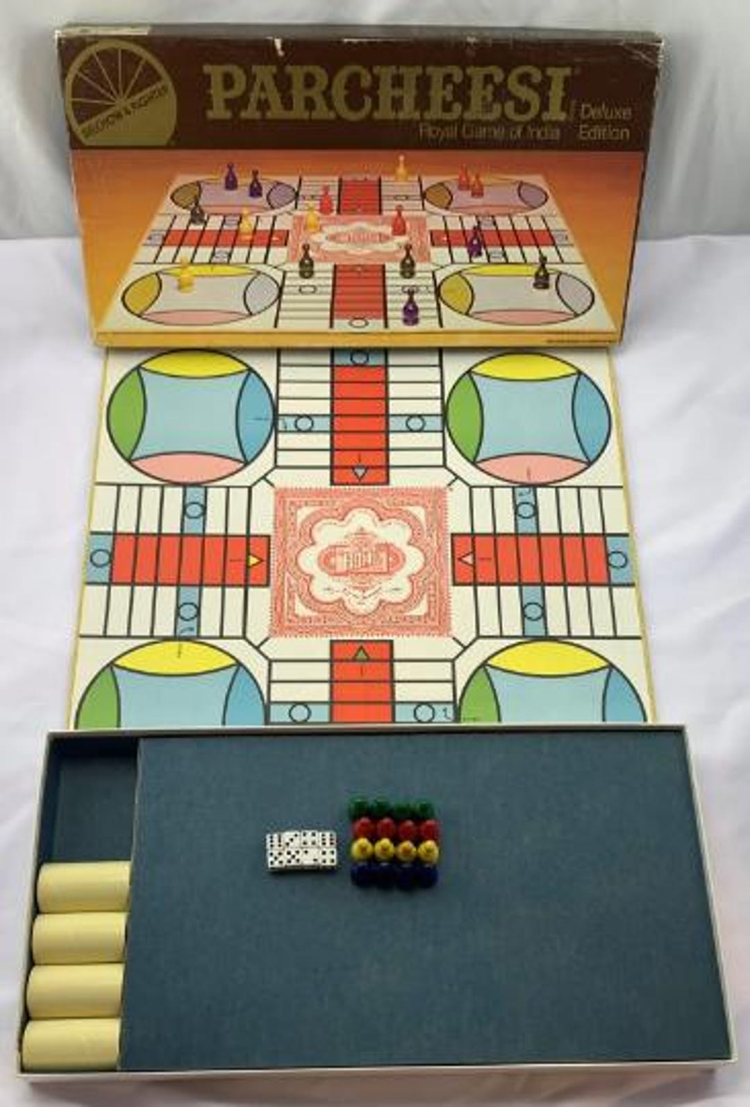 1982 Parcheesi Game Deluxe Edition by Selchow & Righter Complete in ...