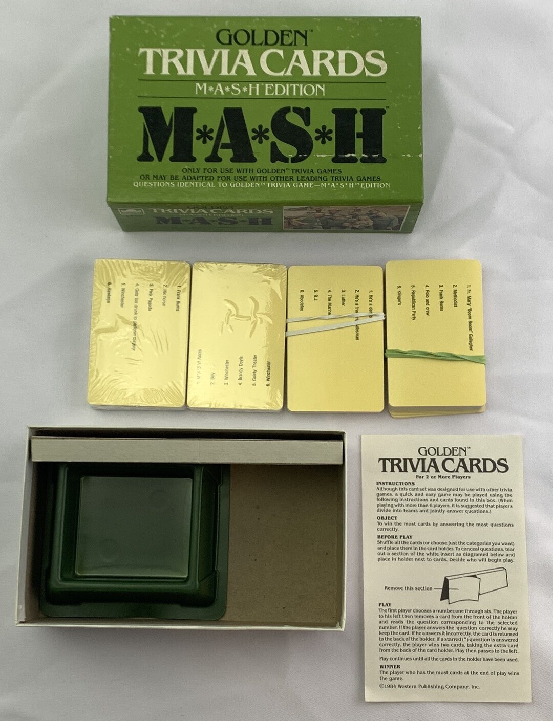 1984 Golden Trivia Game: M.A.S.H. Edition Game Cards Only Some Sealed ...