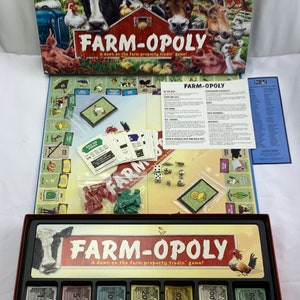 2004 Farmopoly Monopoly Board Game by Late for the Sky Complete Great ...