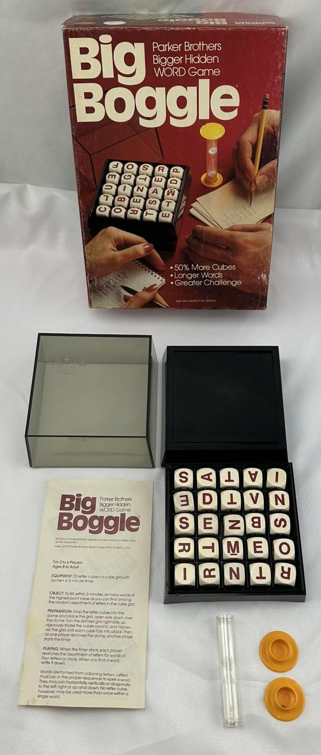 1979 Big Boggle Game by Parker Brothers Complete Great Condition FREE ...