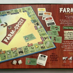 2004 Farmopoly Monopoly Board Game by Late for the Sky Complete Great ...