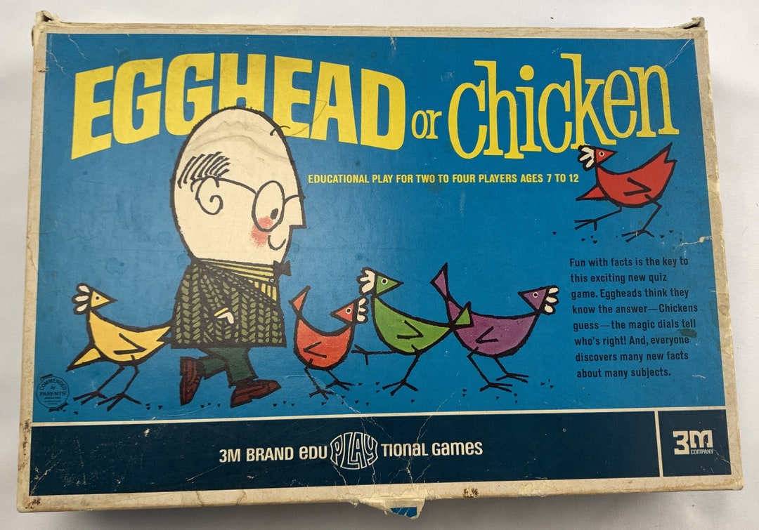 1967 Egghead or Chicken Game by 3M Complete in Very Good Condition FREE ...