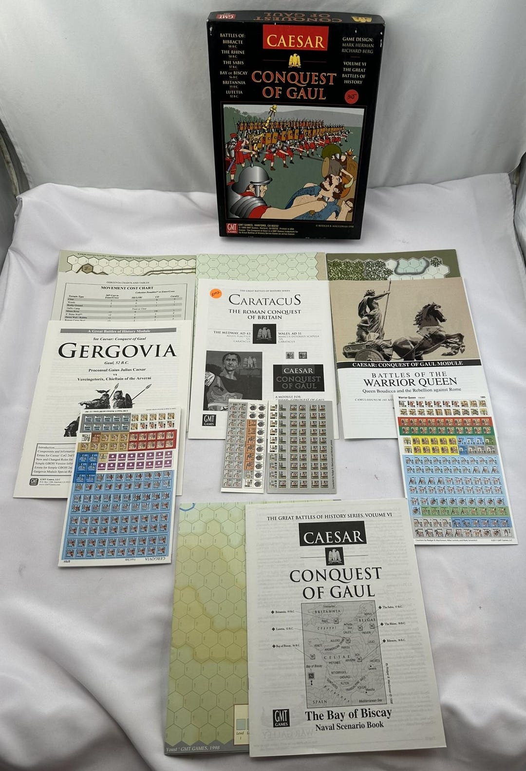 1998 Caesar: Conquest of Gaul W/ All Modules GMT Games Unpunched New ...