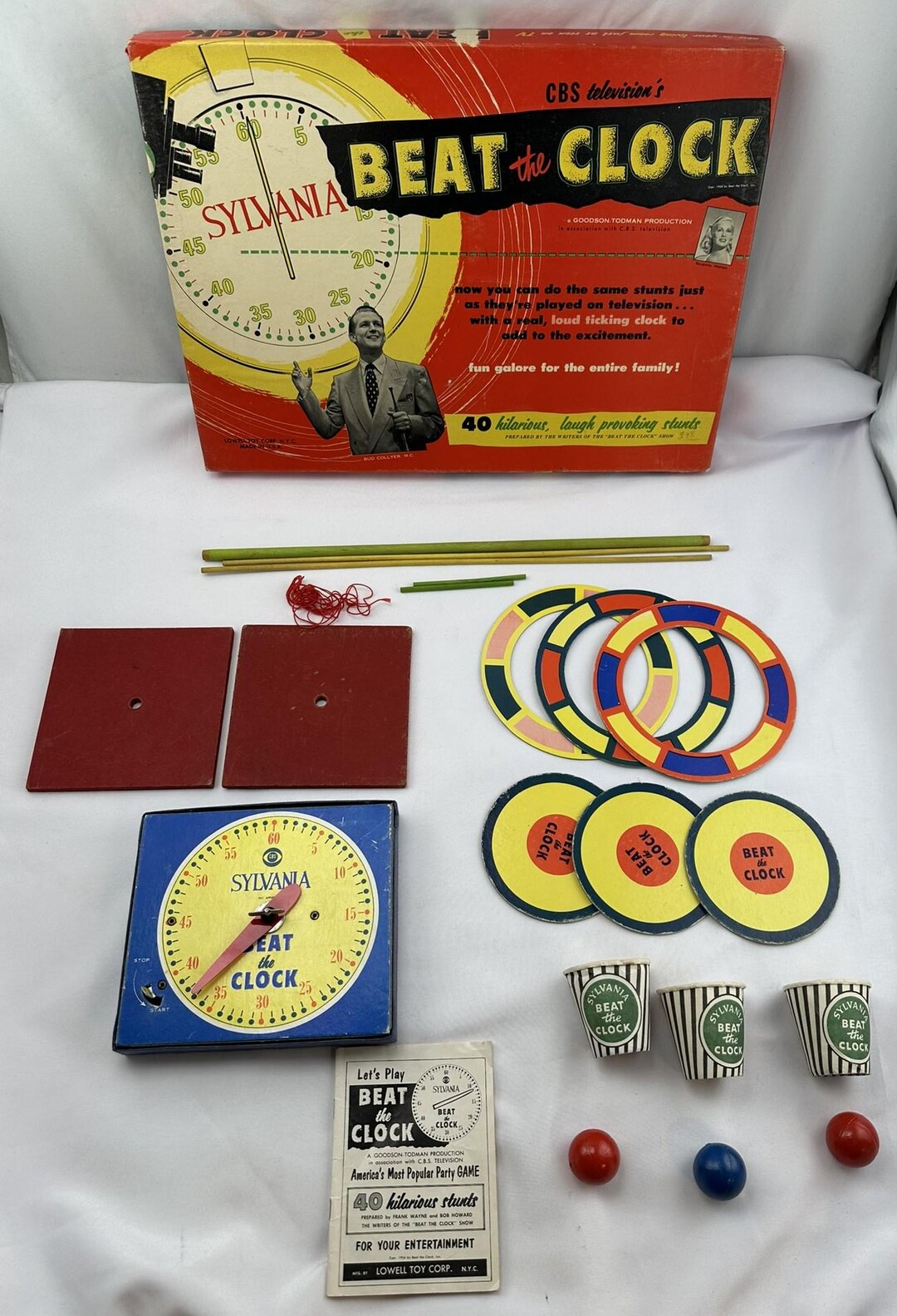 1954 Beat the Clock Game by Lowell Toys Complete Great Condition FREE ...