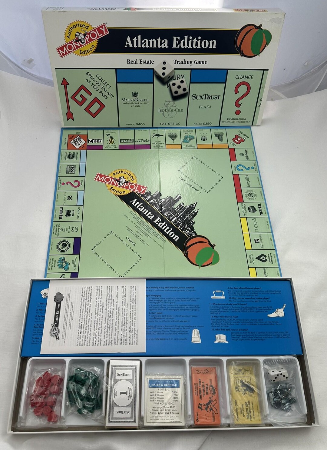 1996 Monopoly Atlanta Edition by Usaopoly New Old Stock Never Played ...