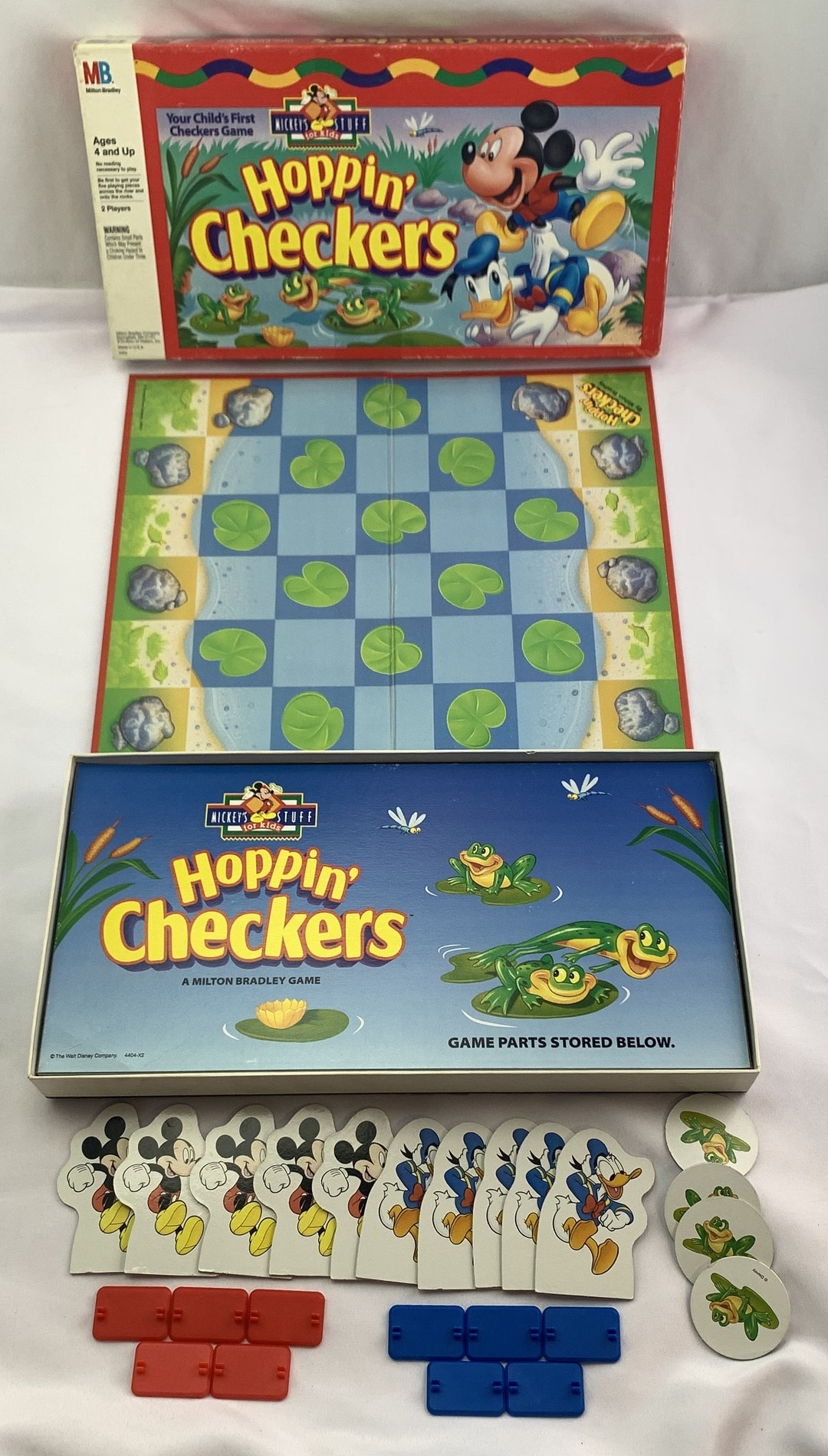 1993 Disney Hoppin' Checkers by Milton Bradley Complete in Good ...