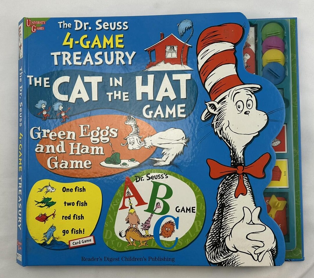 Dr. Seuss 4 Game Treasury Cat in the Hat, Green Eggs and Ham, One Fish ...
