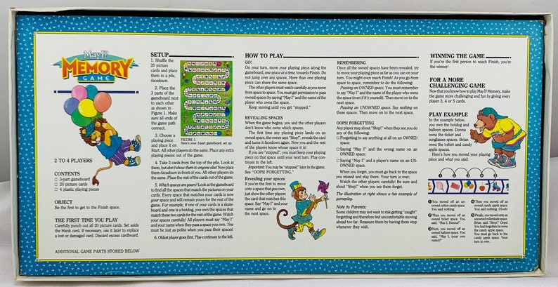 1990 May I Memory Game by Milton Bradley Complete in Great - Etsy