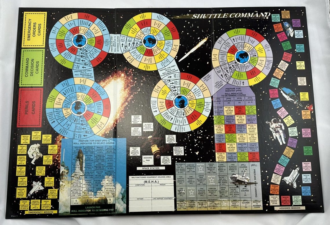 1985 Shuttle Command Game by Universe Games Complete in Good Condition ...