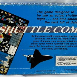 1985 Shuttle Command Game by Universe Games Complete in Good Condition ...