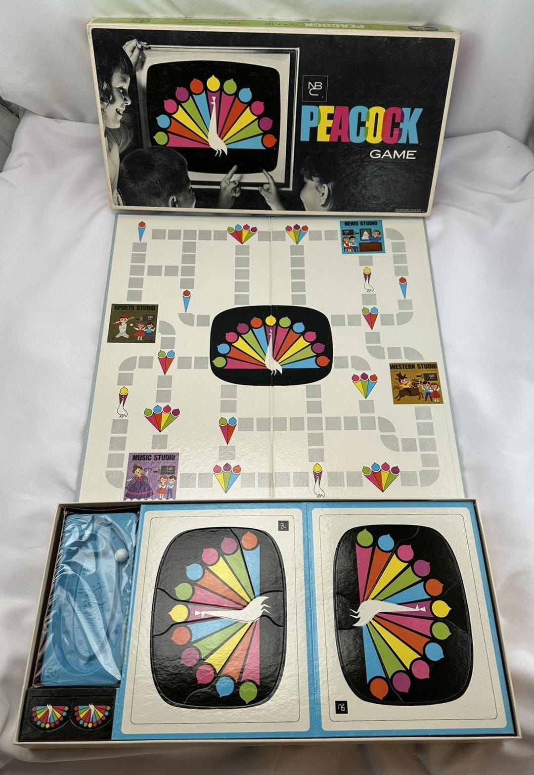 1966 NBC Peacock Board Game by Selchow & Righter New Old Stock FREE ...
