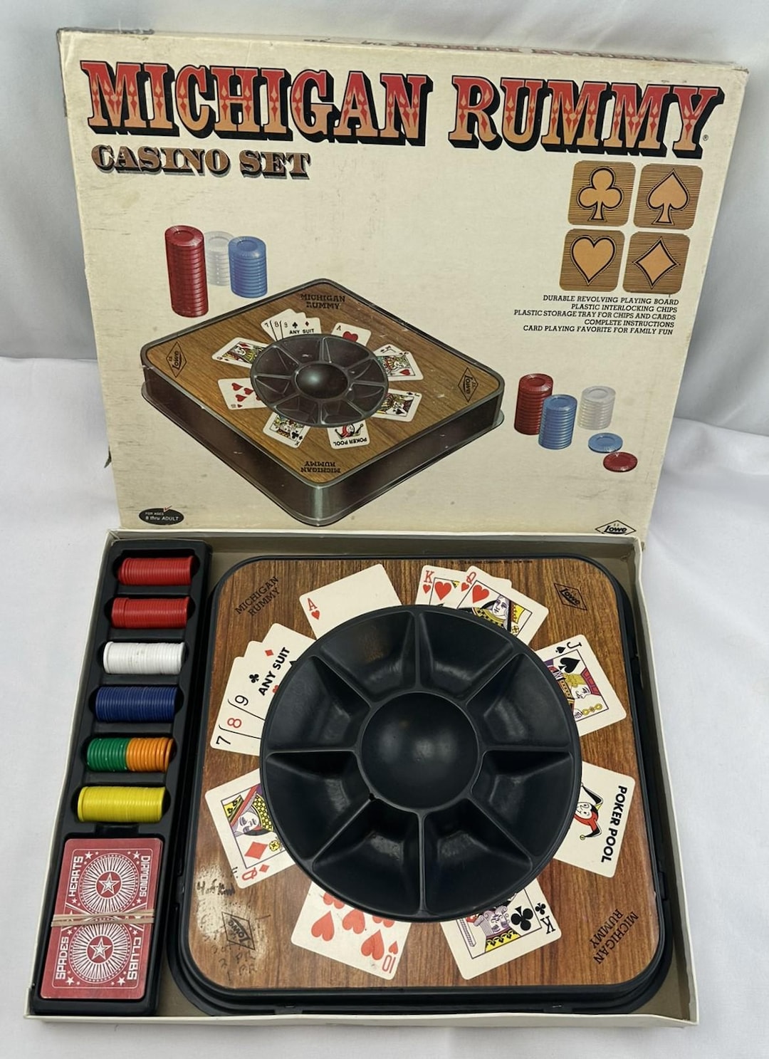 Vintage Tripoley Michigan Rummy Royal Rotating Board in Good Conditon ...