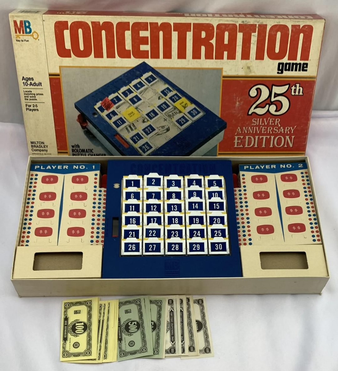1984 Concentration Board Game 25th Edition Milton Bradley Complete ...