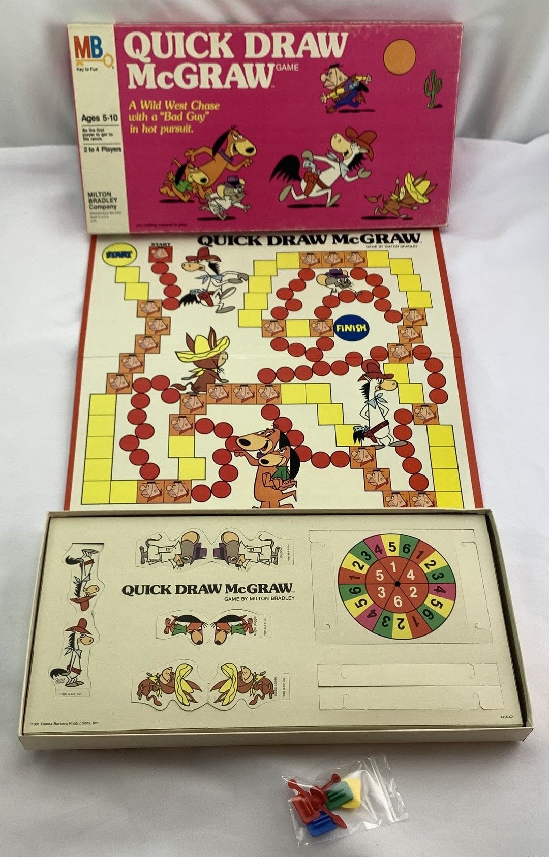 1981 Quick Draw Mcgraw Board Game by Milton Bradley New Old Stock Never ...