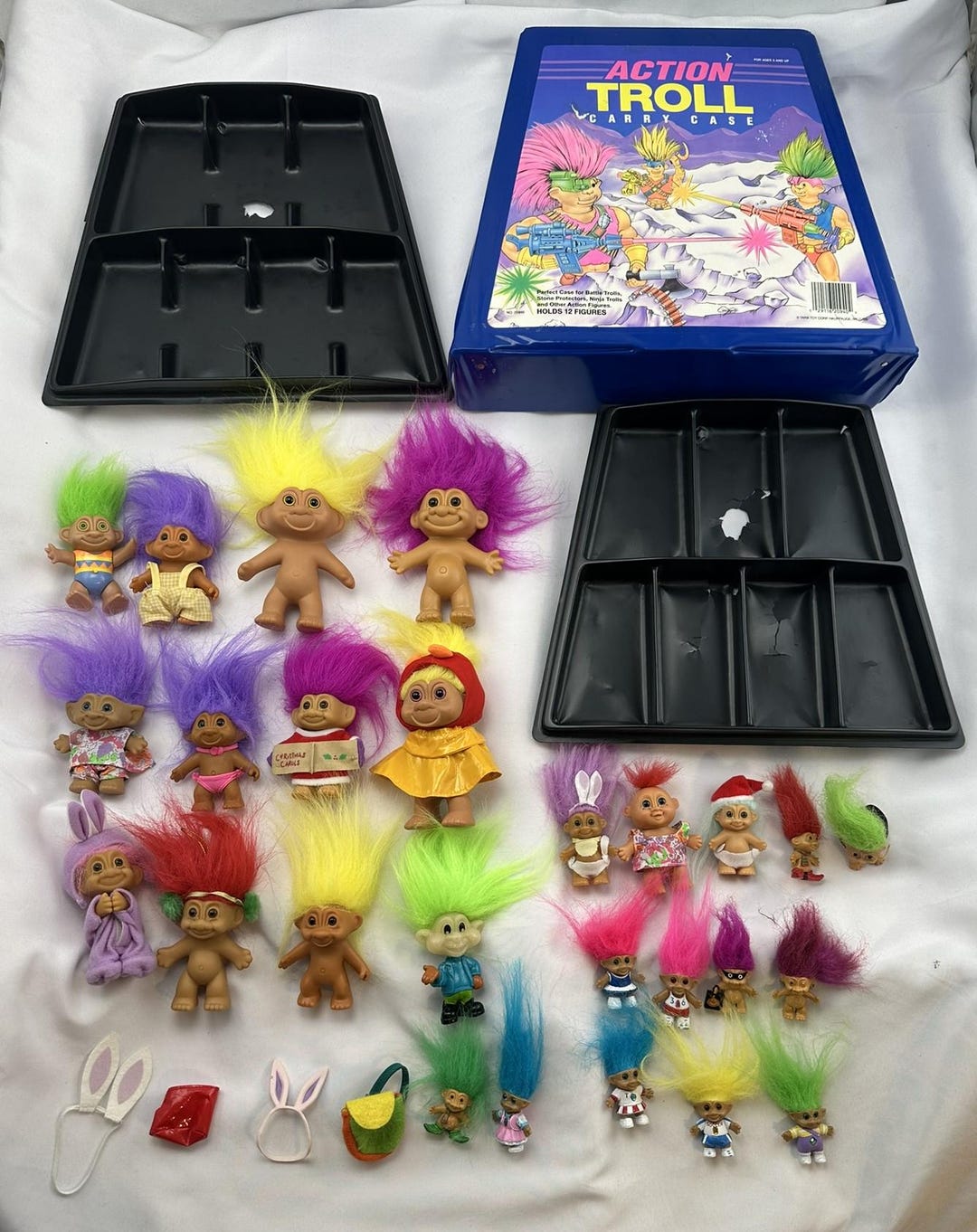 Vintage Trolls Collection in Tara Case Very Good Condition FREE ...