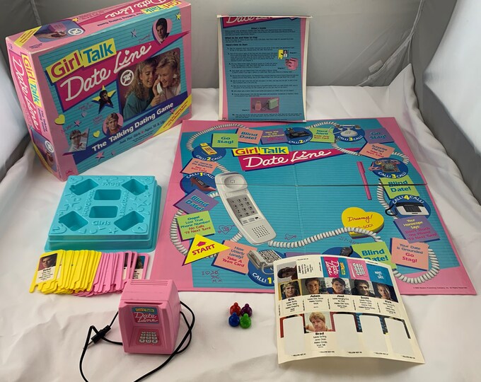1989 Girl Talk Date Line Game by Golden Complete in Great Condition ...