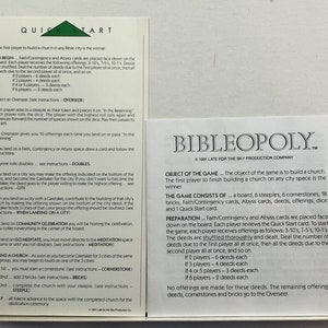 1991 Bibleopoly Board Game by Late for the Sky Complete in Great ...