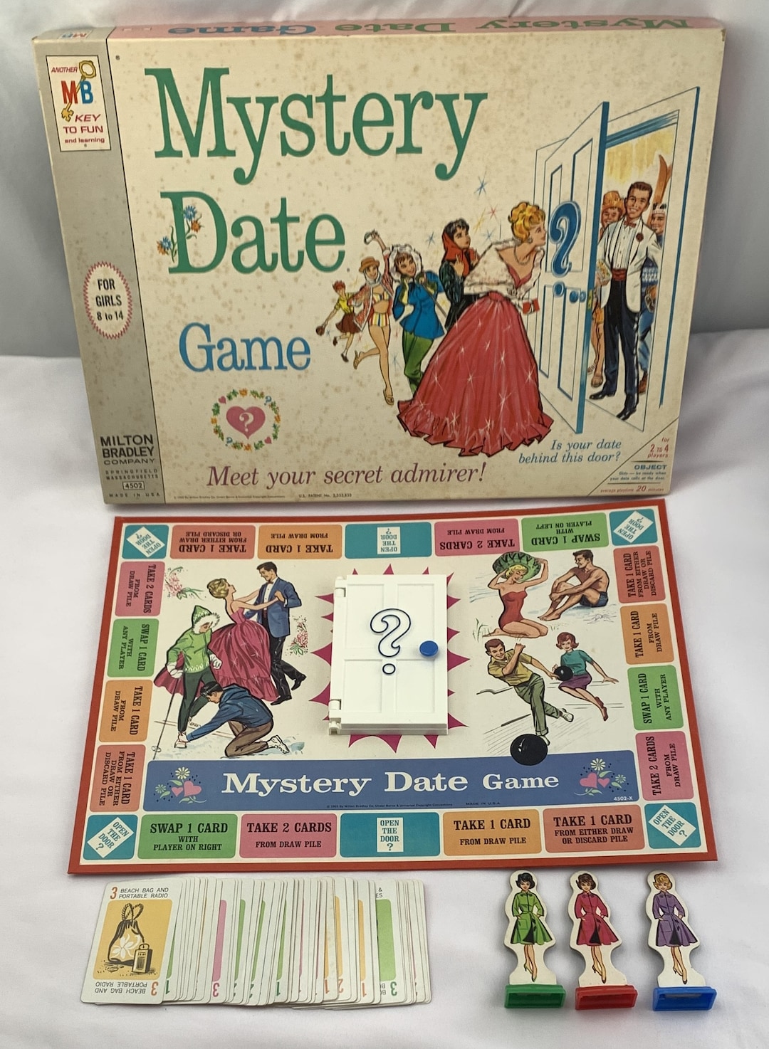 1965 Mystery Date Board Game by Milton Bradley Missing 1 Person in ...