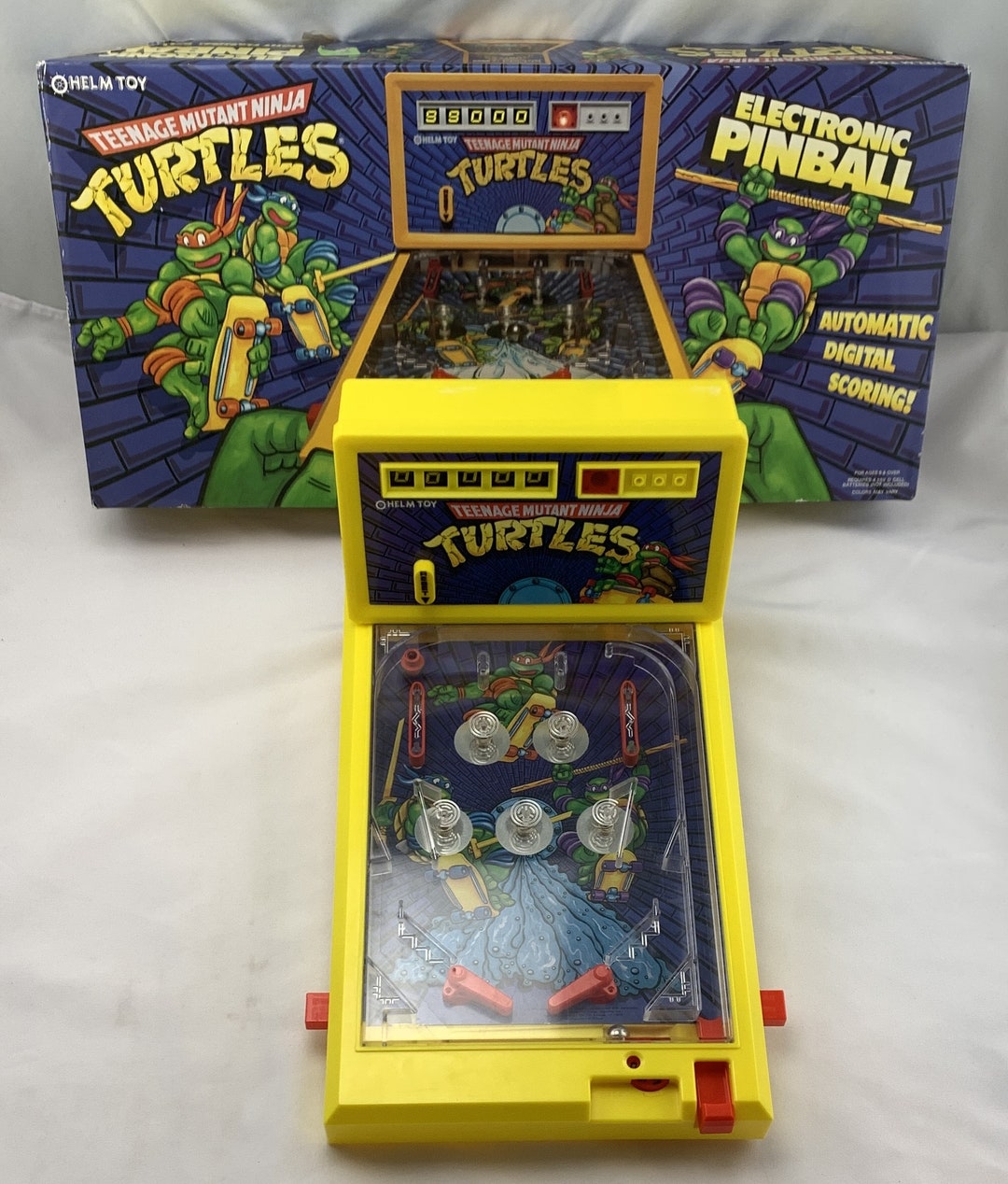 1990 Teenage Mutant Ninja Turtles Electronic Pinball Game by Helm Toys ...