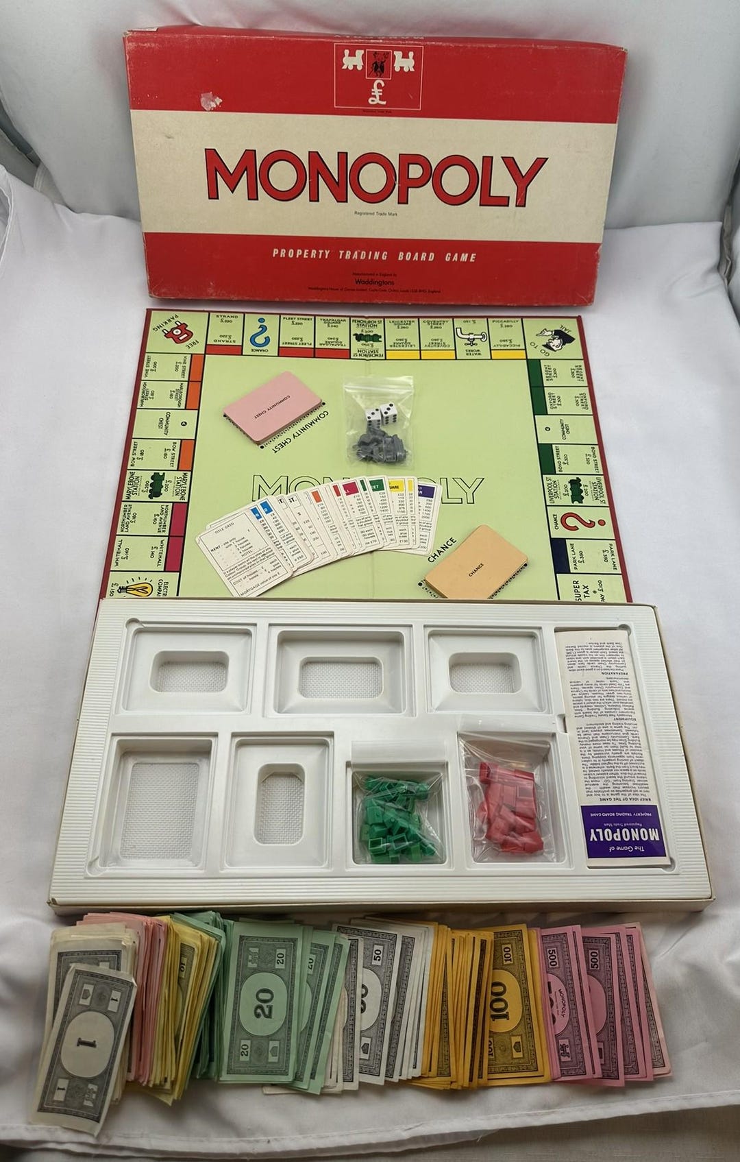 1961 Monopoly Game by Waddington Complete Very Good Condition FREE ...