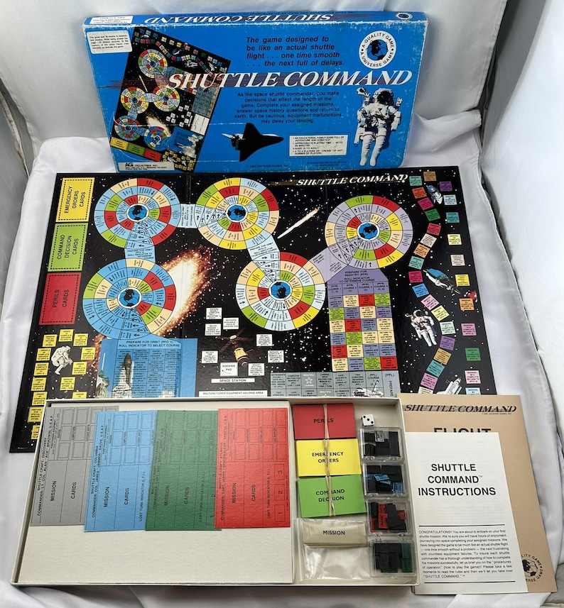1985 Shuttle Command Game by Universe Games Complete in Good Condition ...