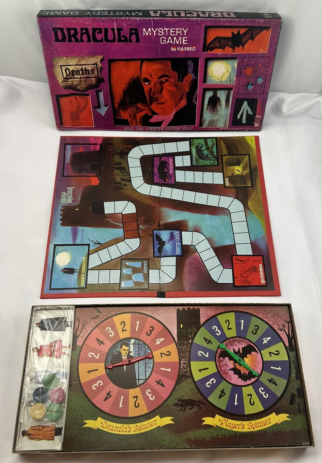 1963 Dracula Mystery Game by Hasbro New Old Stock Never Played FREE ...