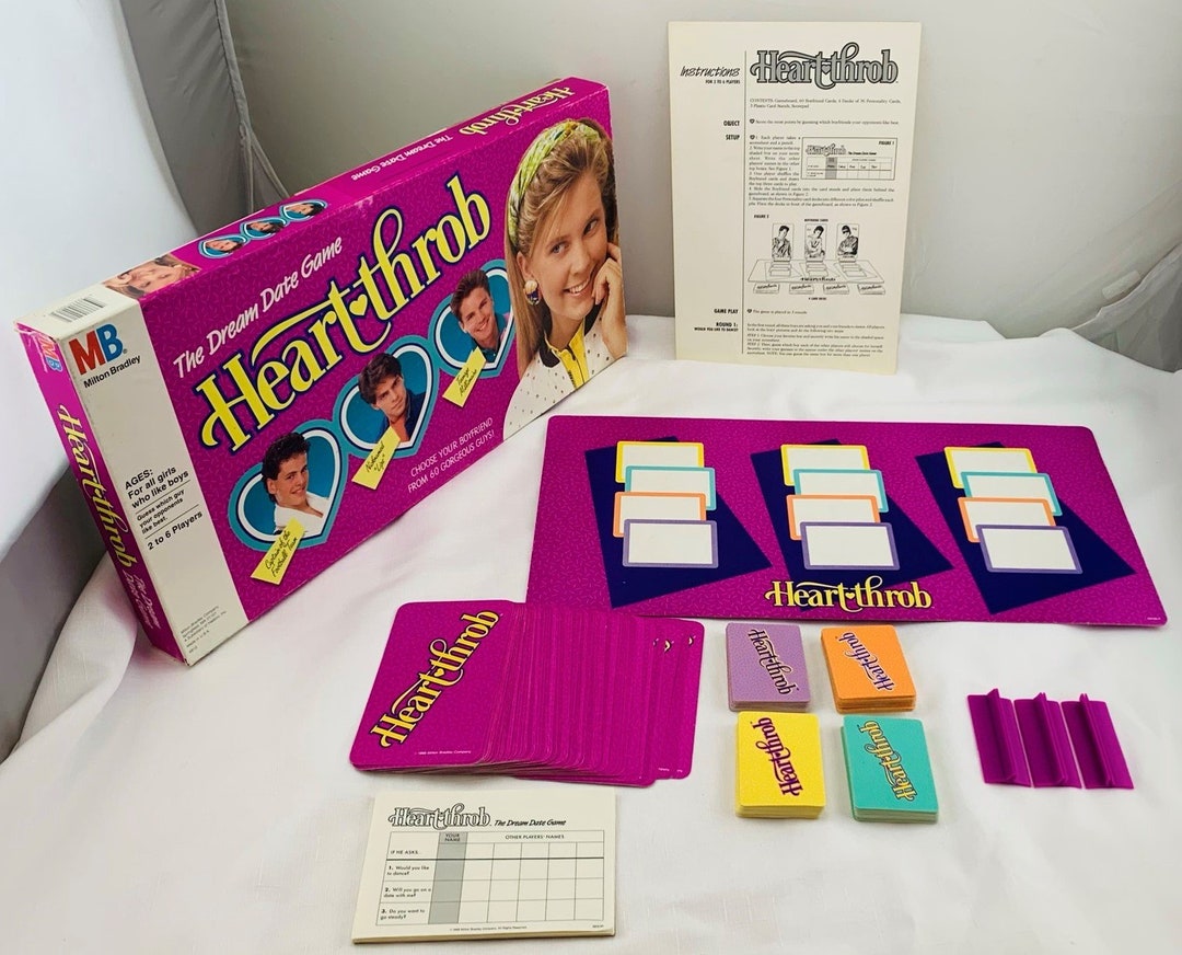 1988 Heart Throb Game by Milton Bradley Complete in Great Condition ...