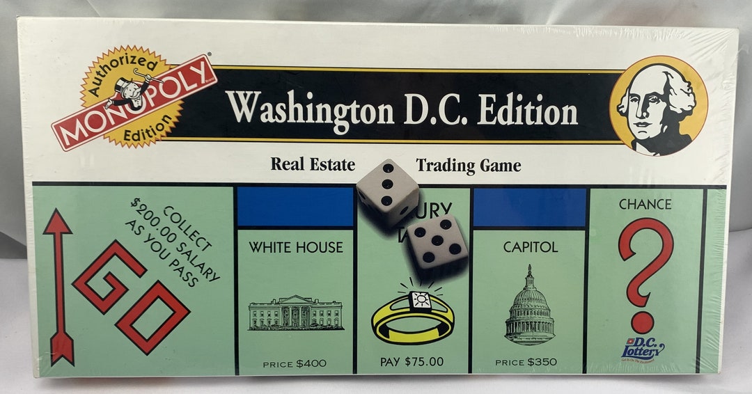 1995 Washington DC Edition Monopoly Game by Usaopoly Brand New Sealed ...