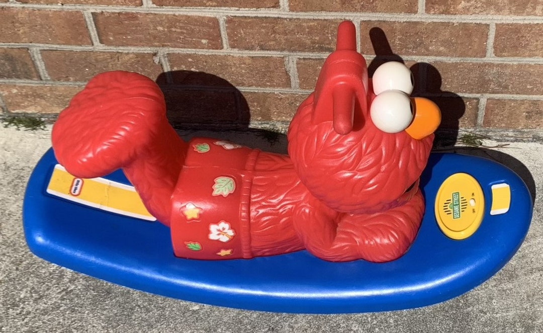 Vintage Sesame Street Elmo Surfing Riding Toy by Little Tikes - Etsy