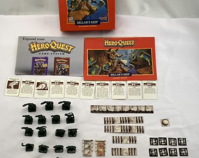 1991 Heroquest Board Game Hero Quest Kellers Keep Expansion in Box ...