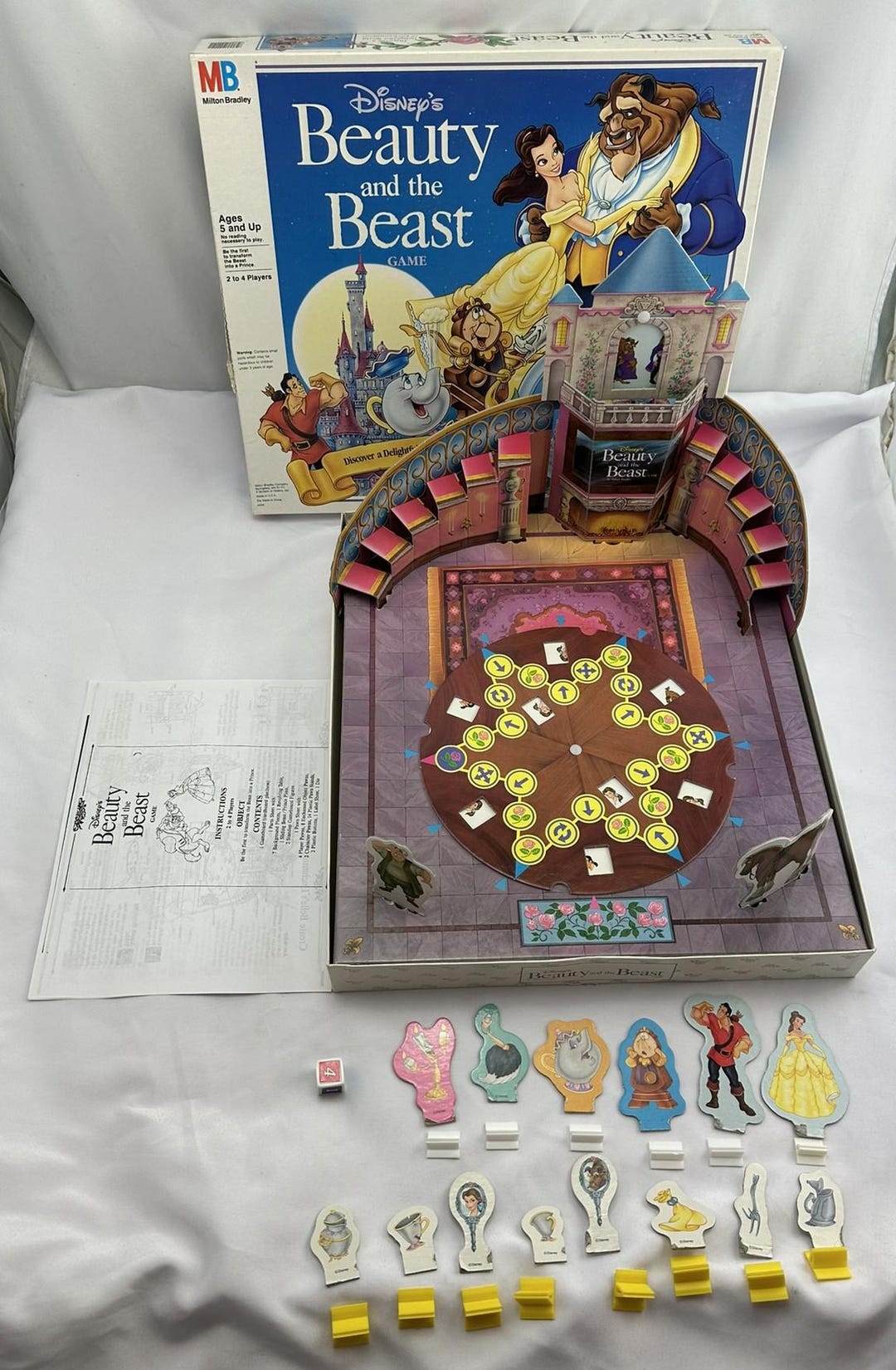 1991 Beauty and the Beast 3D Game by Milton Bradley Complete in Great ...
